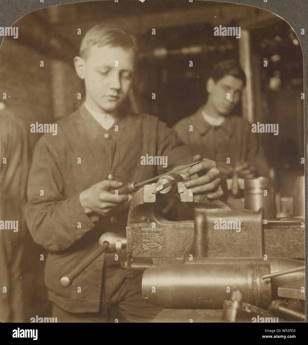 Filing a shell section and preparing the fuse head., Underwood ...