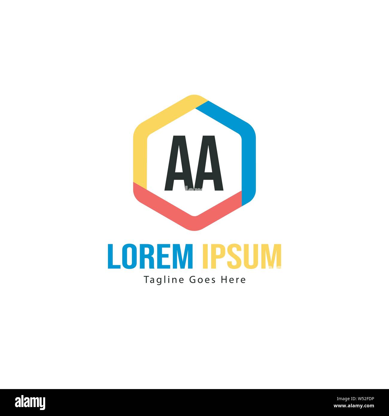 AA Letter Logo Design. Creative Modern AA Letters Icon Illustration ...