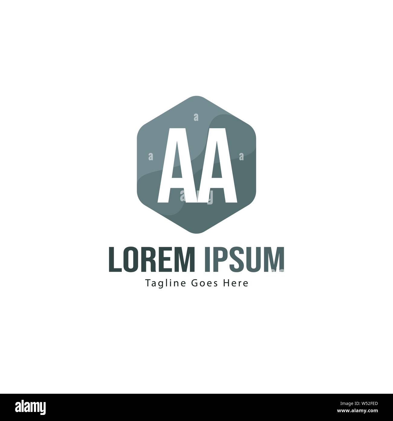 AA Letter Logo Design. Creative Modern AA Letters Icon Illustration ...