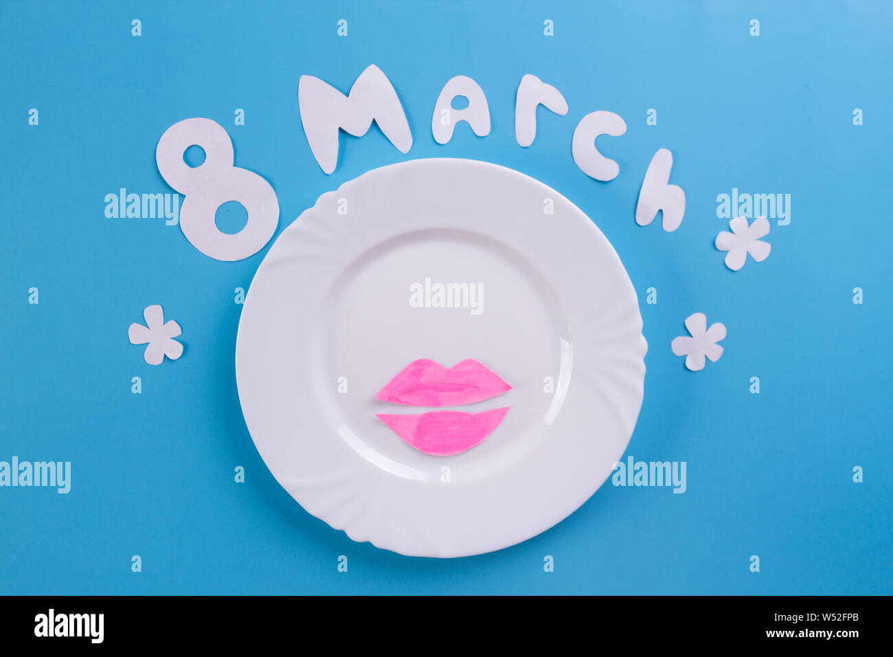 8 march holiday concept. cartoon styled Stock Photo - Alamy