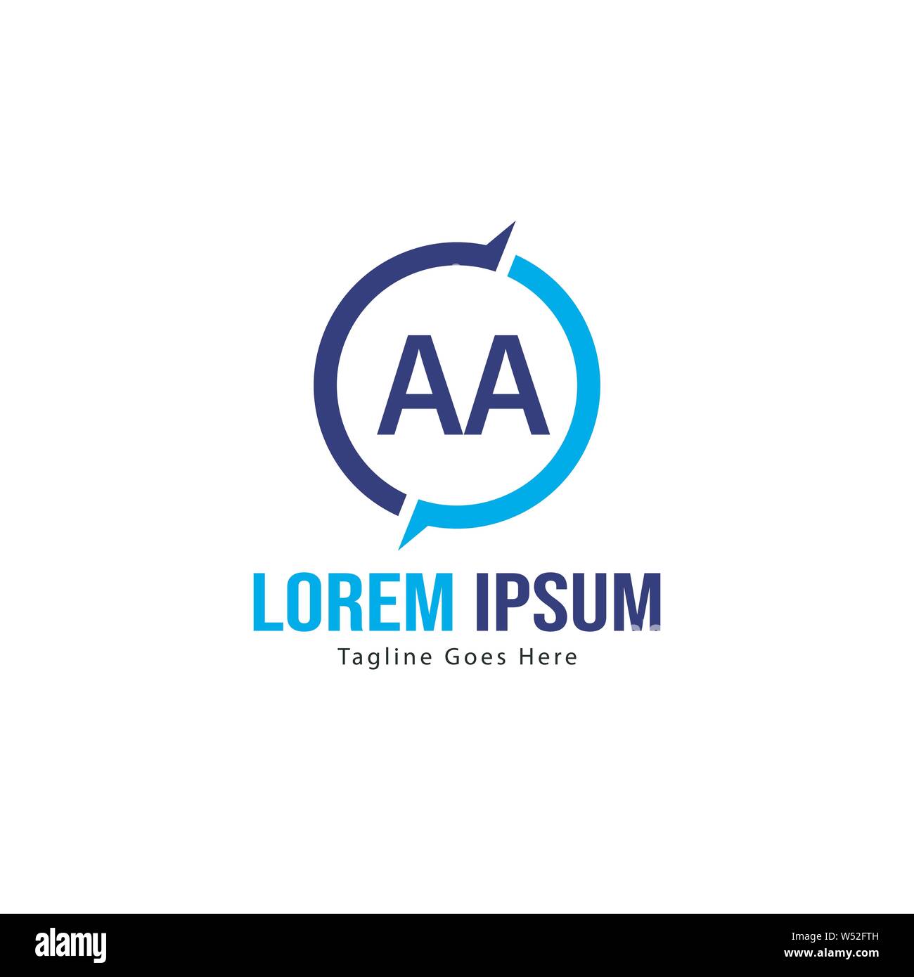 AA Letter Logo Design. Creative Modern AA Letters Icon Illustration ...