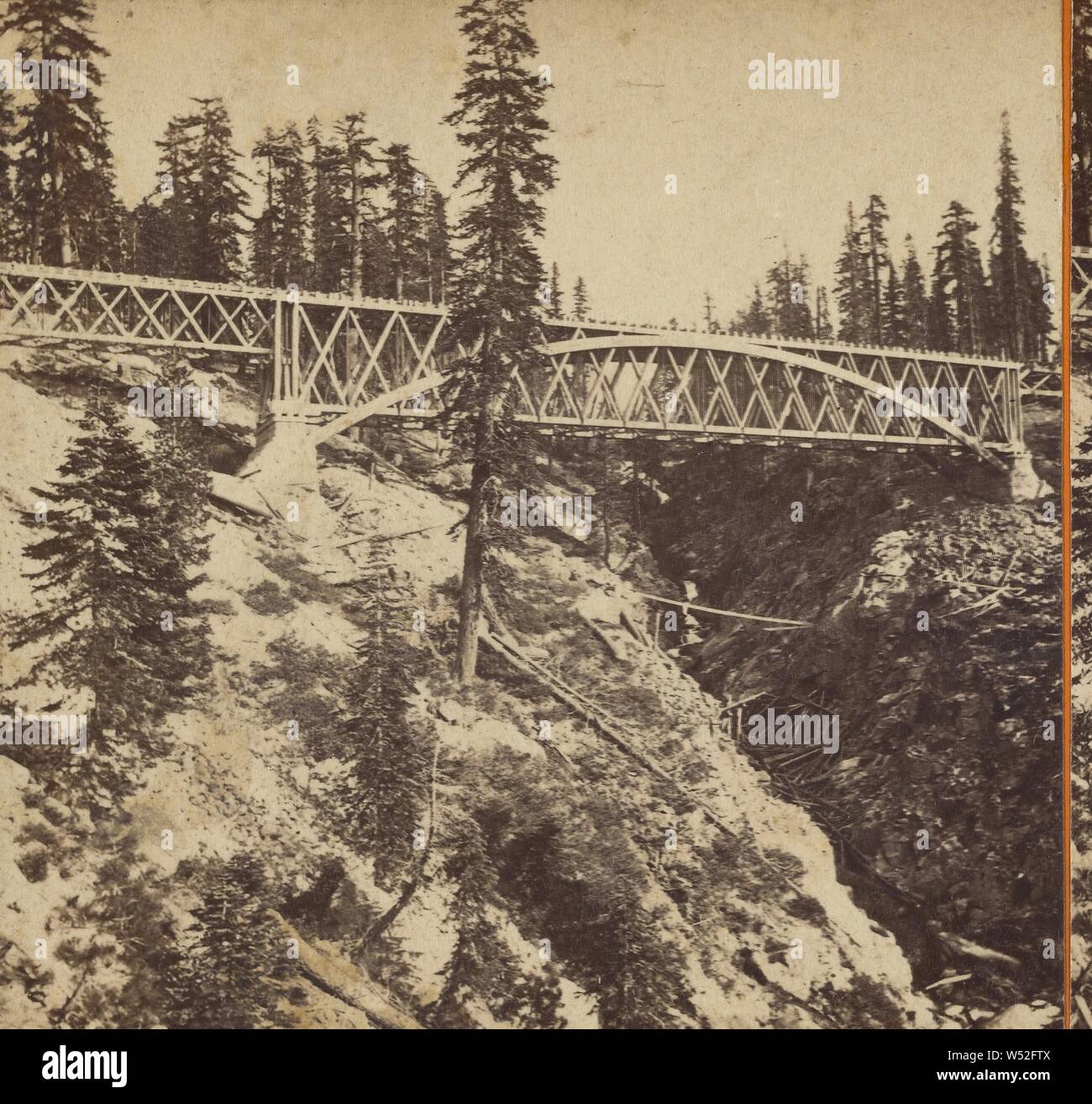 Lower Cascade Bridge above Cisco, Alfred A. Hart (American, 1816 - 1908 ...