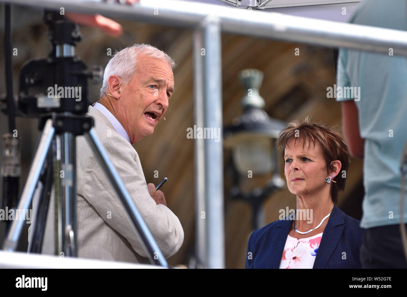 Jon Snow (Channel 4 News) interviewing Anne Milton MP (Con: Guildford ...