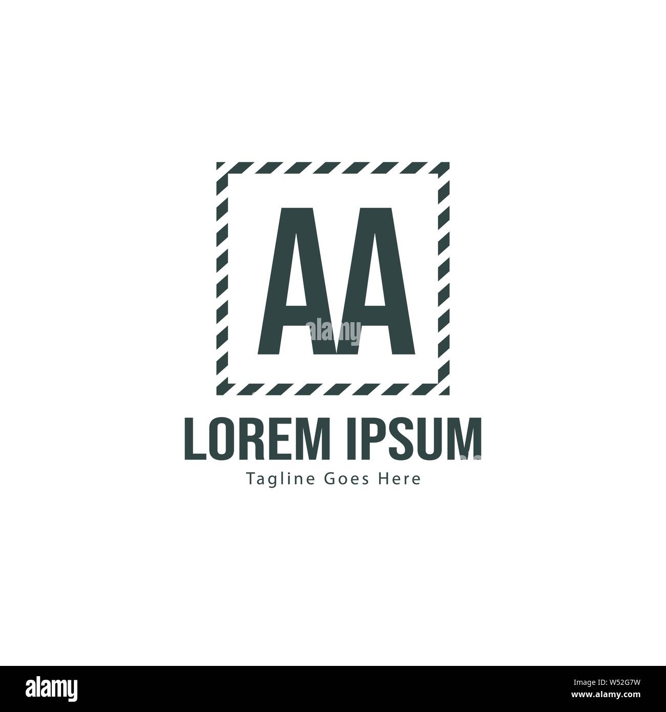 AA Letter Logo Design. Creative Modern AA Letters Icon Illustration ...