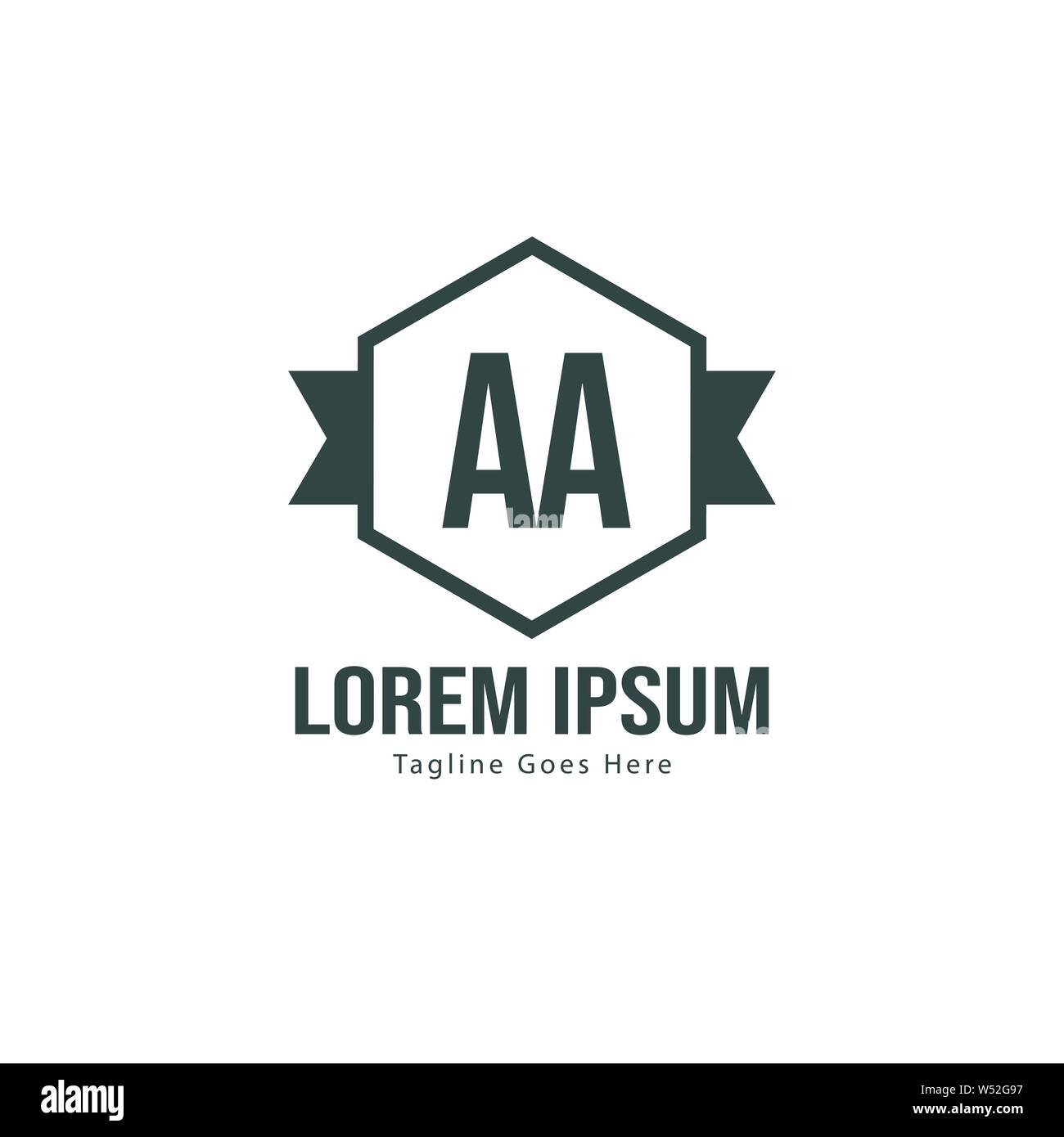AA Letter Logo Design. Creative Modern AA Letters Icon Illustration ...
