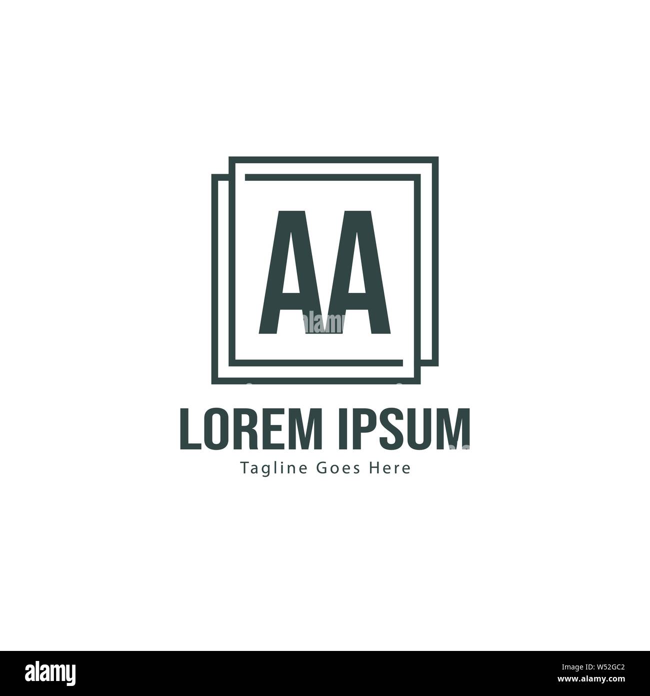 AA Letter Logo Design. Creative Modern AA Letters Icon Illustration ...