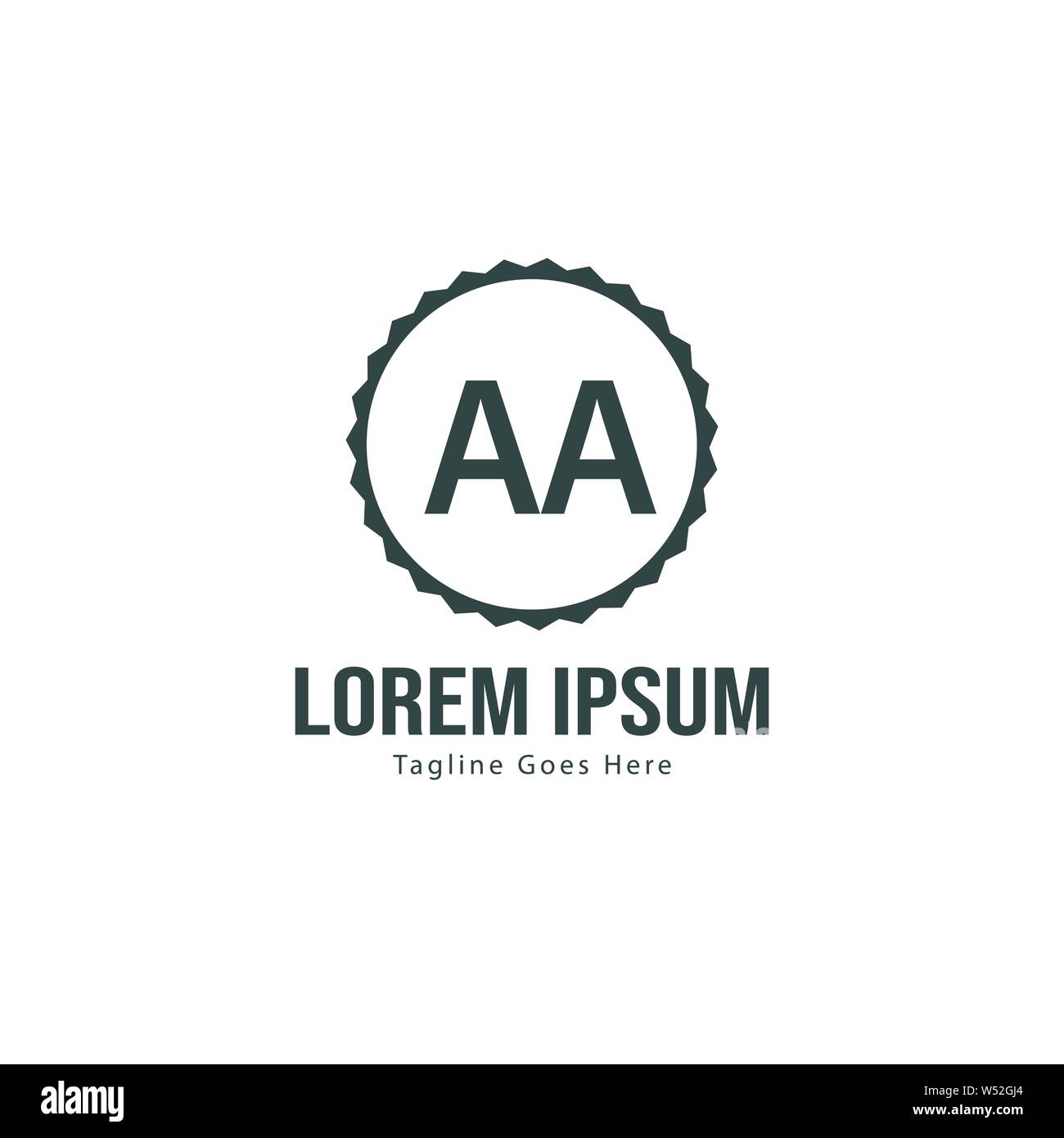 AA Letter Logo Design. Creative Modern AA Letters Icon Illustration ...