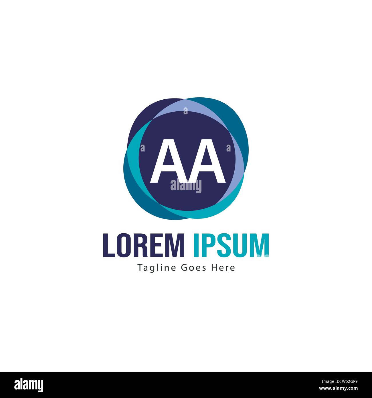 AA Letter Logo Design. Creative Modern AA Letters Icon Illustration ...