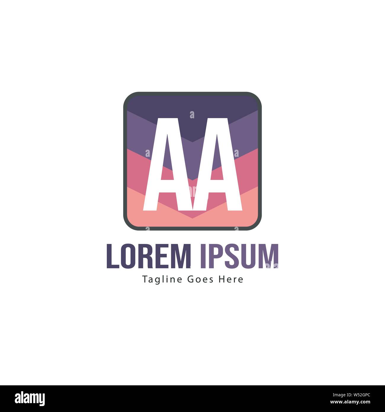 AA Letter Logo Design. Creative Modern AA Letters Icon Illustration ...