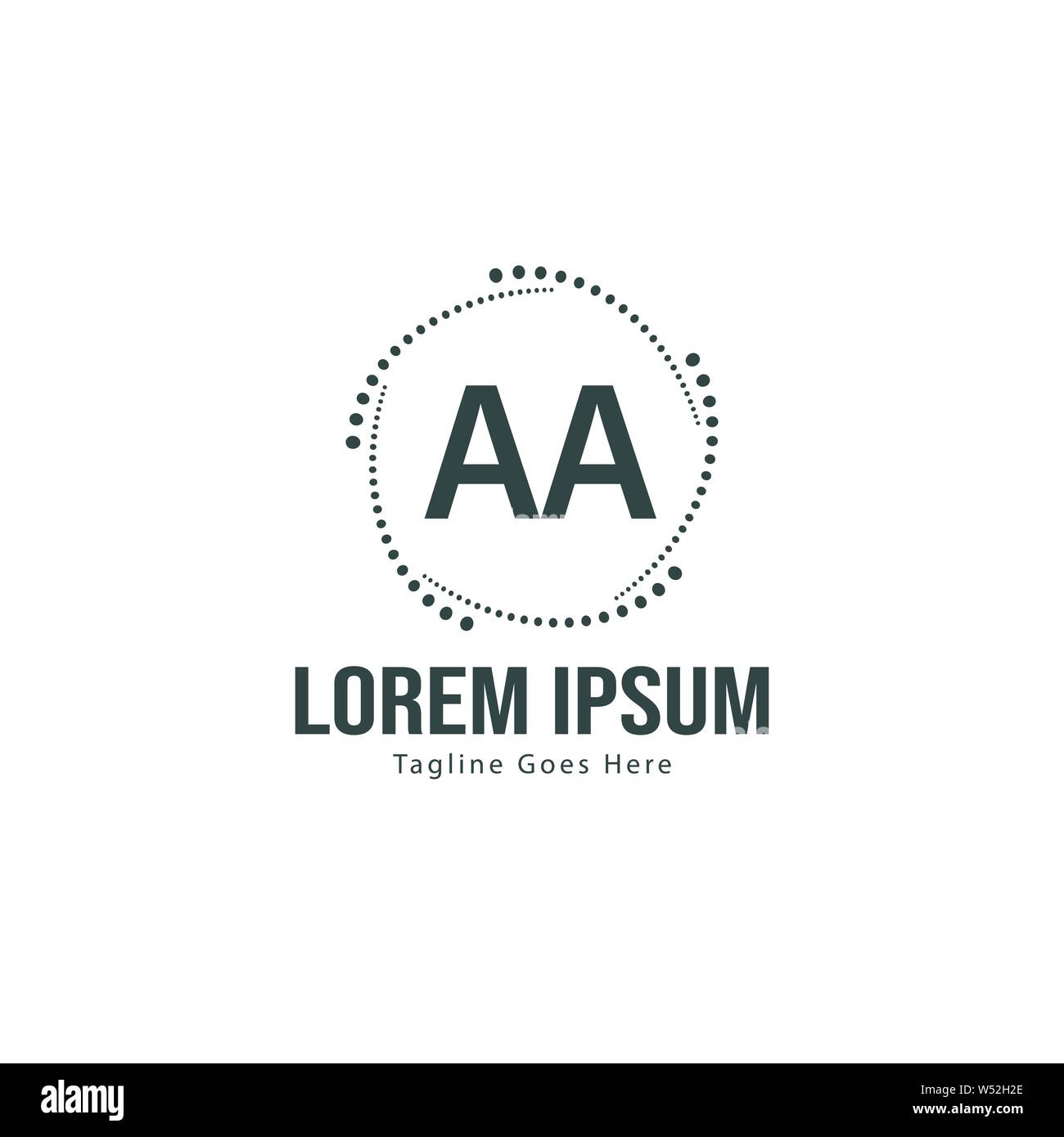 AA Letter Logo Design. Creative Modern AA Letters Icon Illustration ...