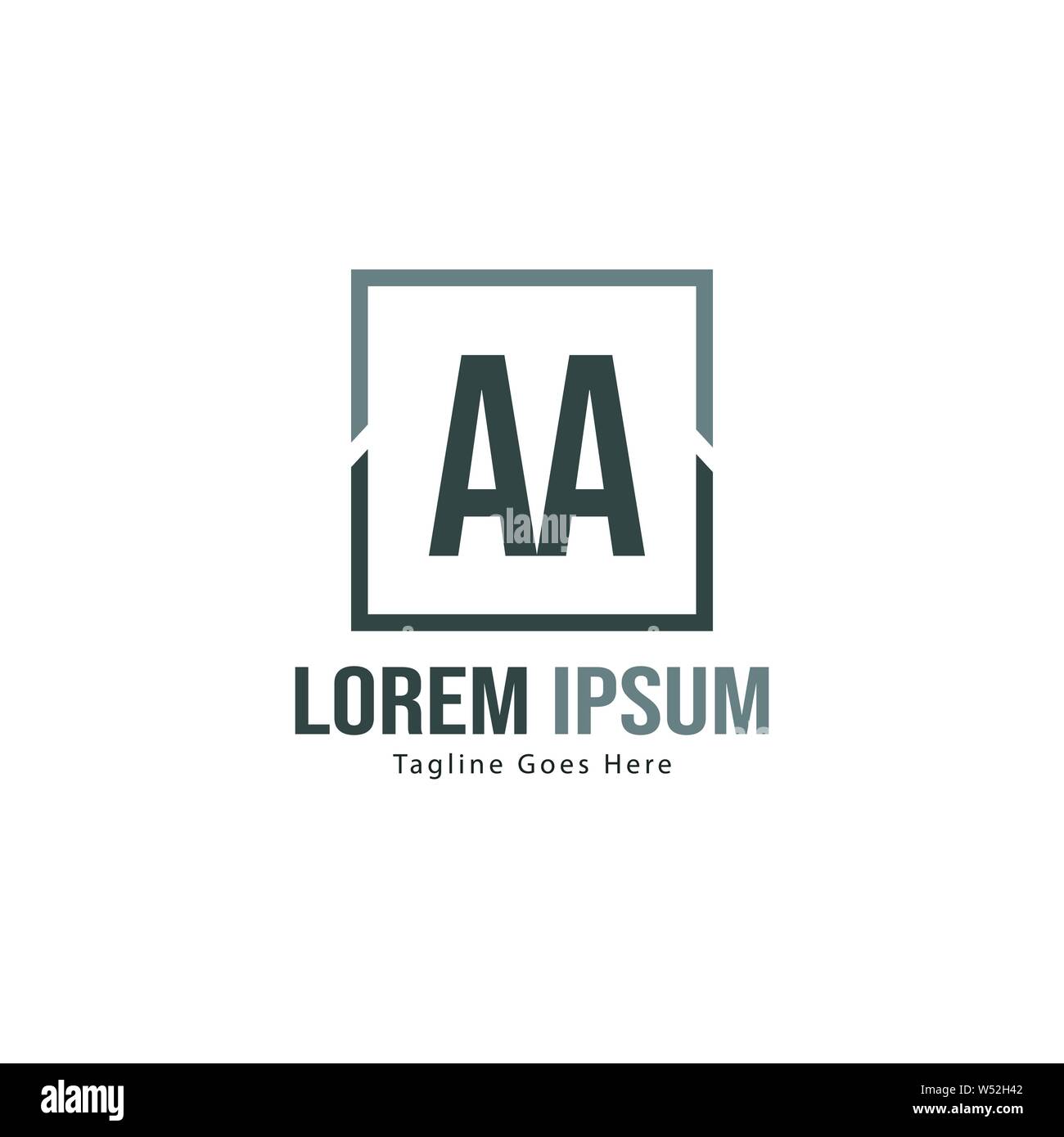 AA Letter Logo Design. Creative Modern AA Letters Icon Illustration ...