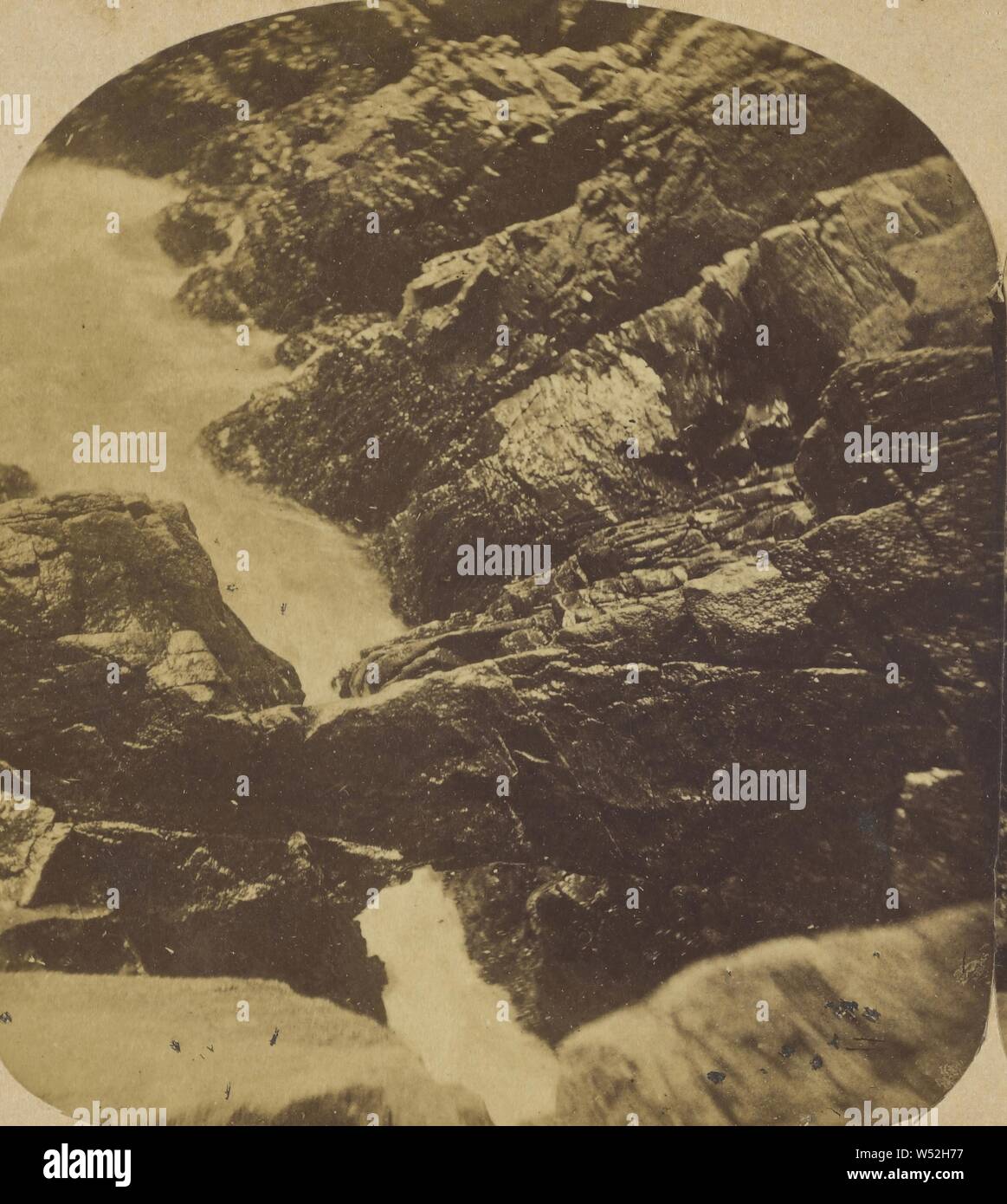 Interior View of Spouting Cave Newport, Rhode Island, J.A. Williams (American, active 1850s ...