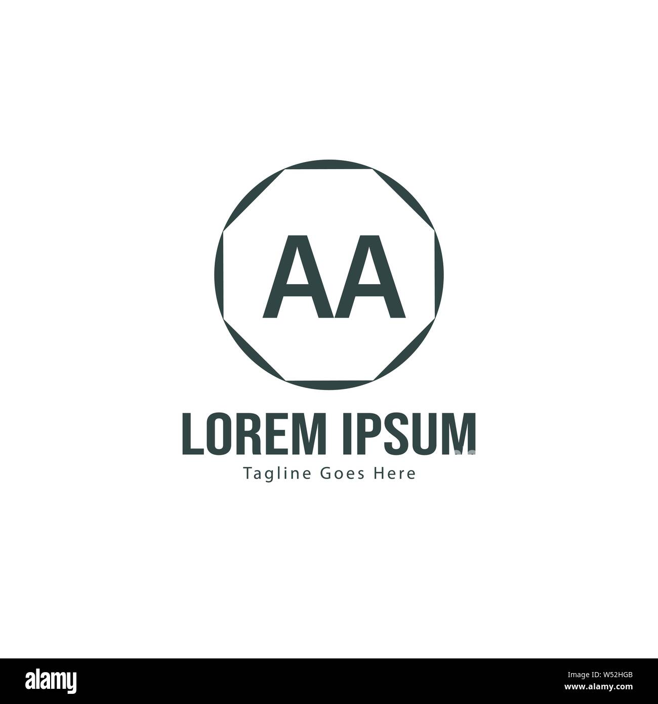 AA Letter Logo Design. Creative Modern AA Letters Icon Illustration ...