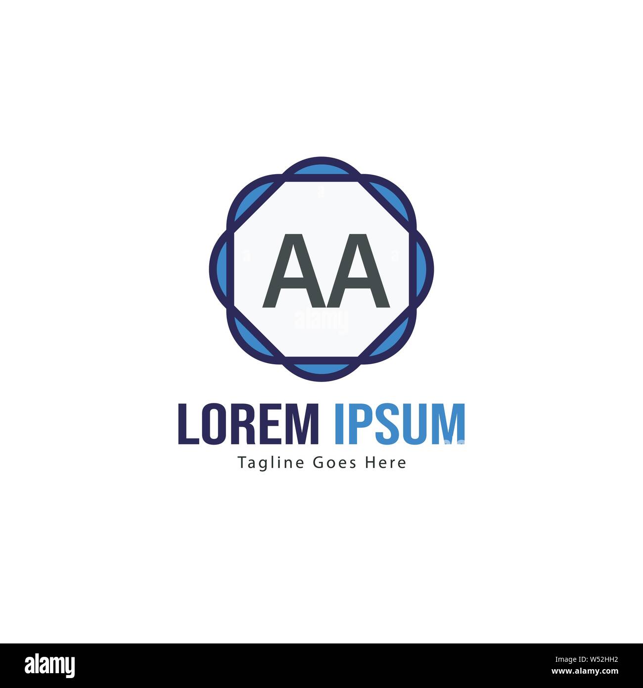 AA Letter Logo Design. Creative Modern AA Letters Icon Illustration ...