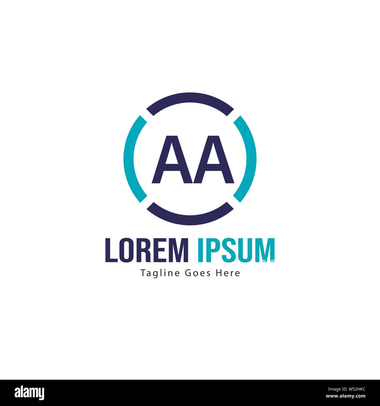 AA Letter Logo Design. Creative Modern AA Letters Icon Illustration ...
