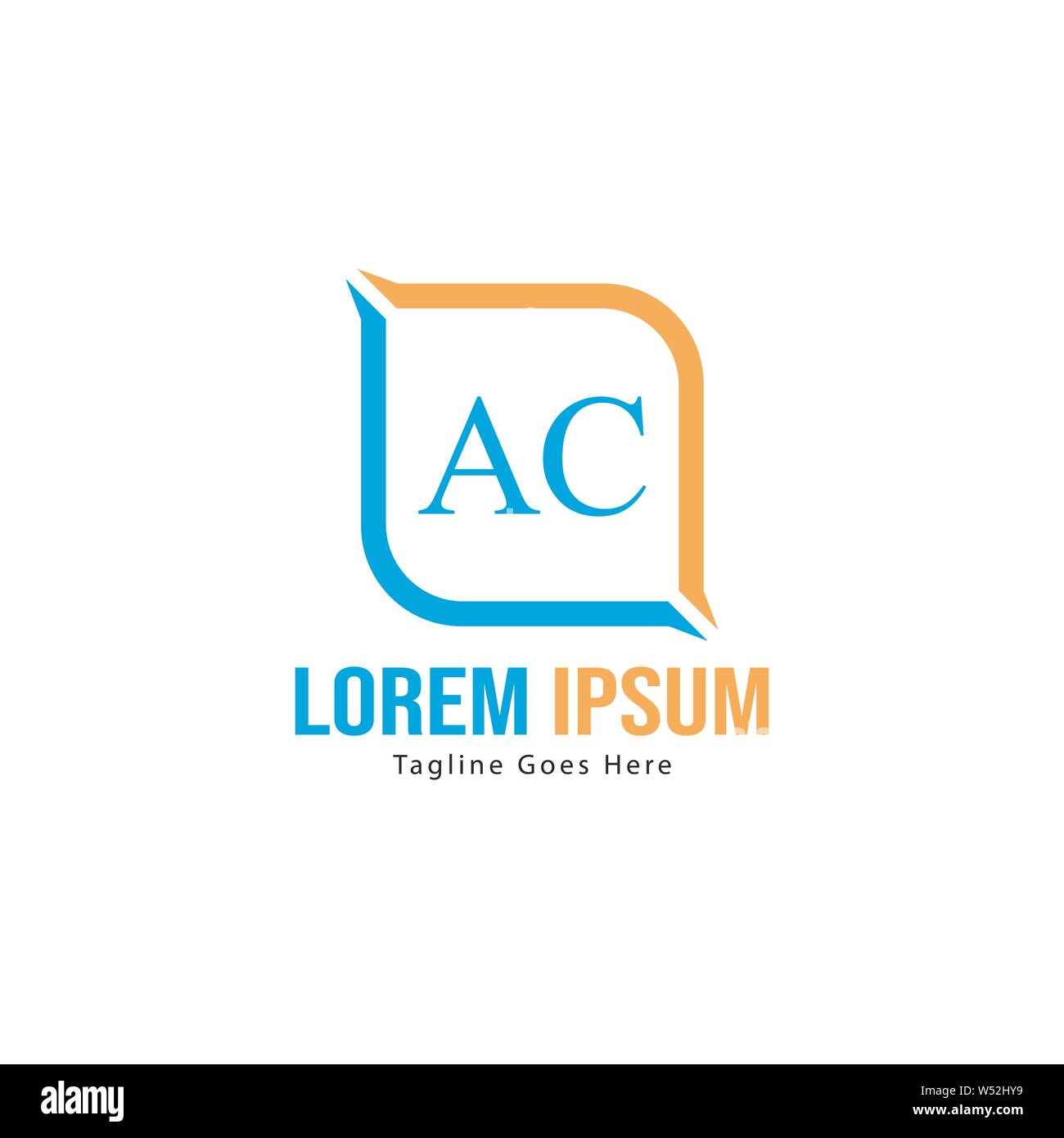 AC Letter Logo Design. Creative Modern AC Letters Icon Illustration ...