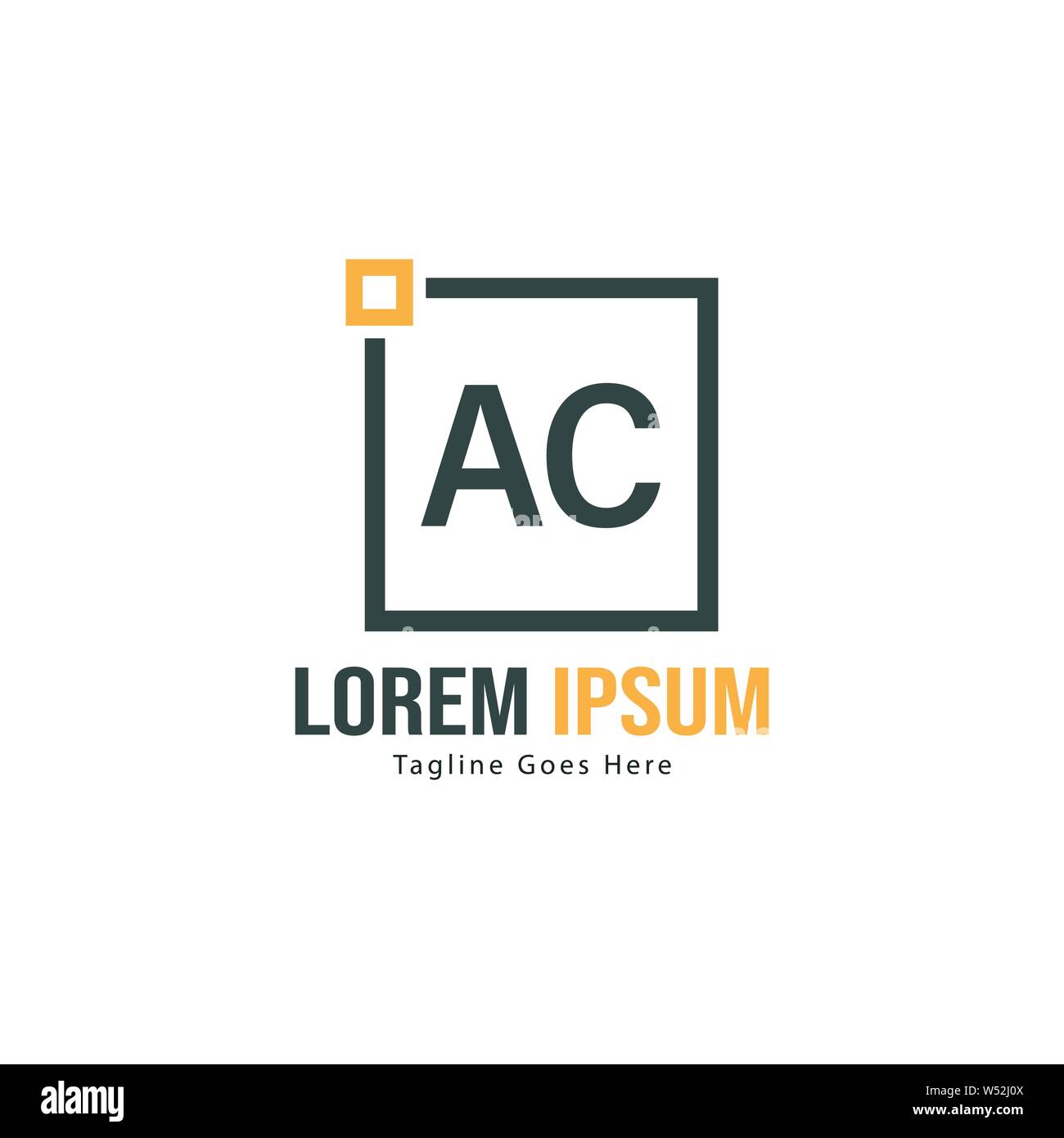 AC Letter Logo Design. Creative Modern AC Letters Icon Illustration ...