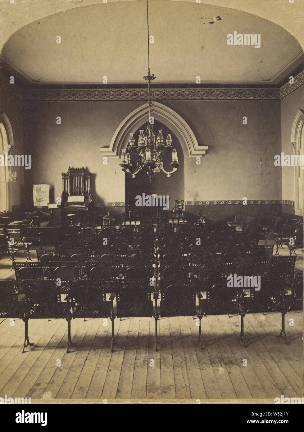 Interior of a humble church, Unknown, about 1880, Albumen silver print ...