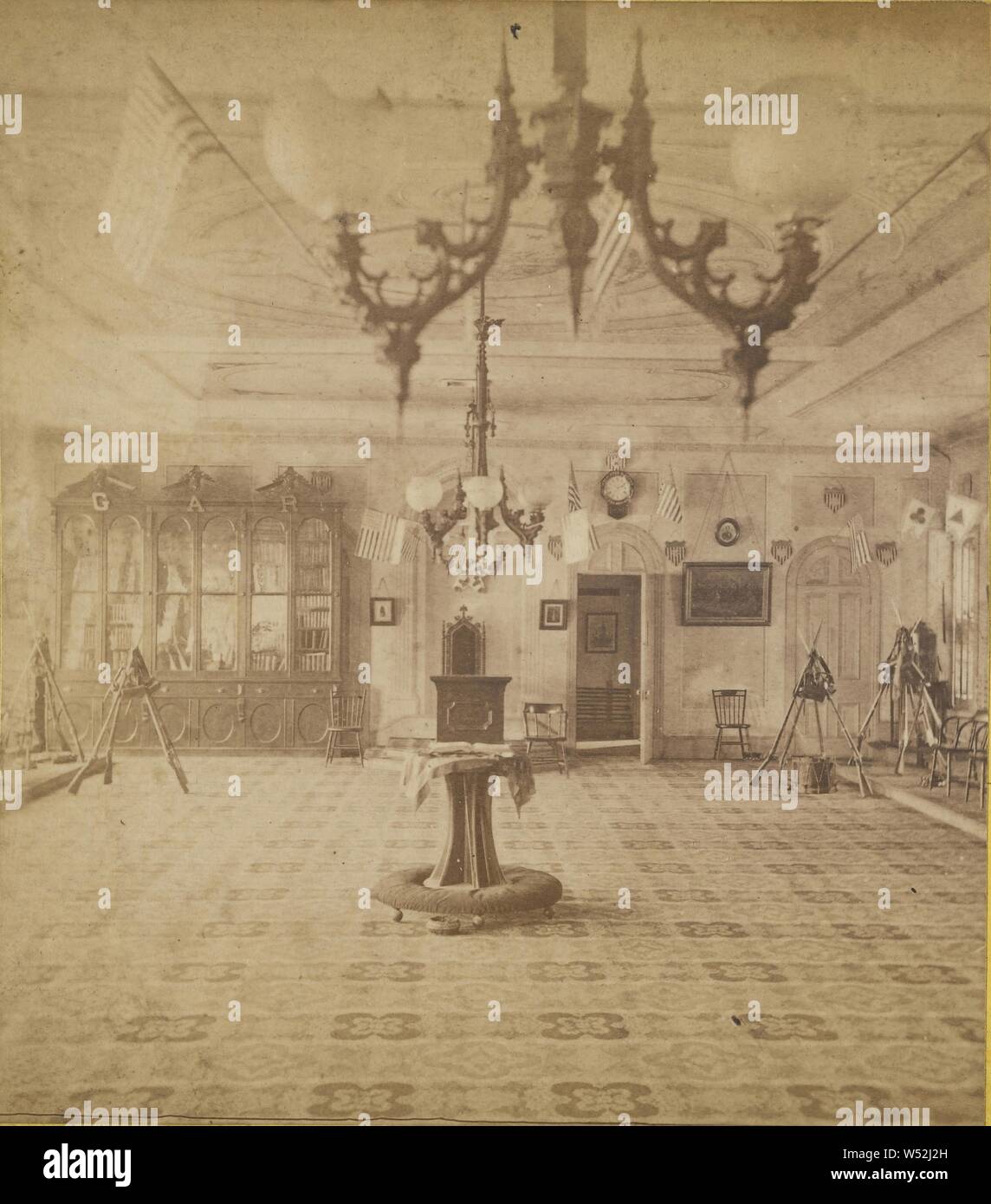 Interior of a Grand Army of the Republic building, Unknown maker ...