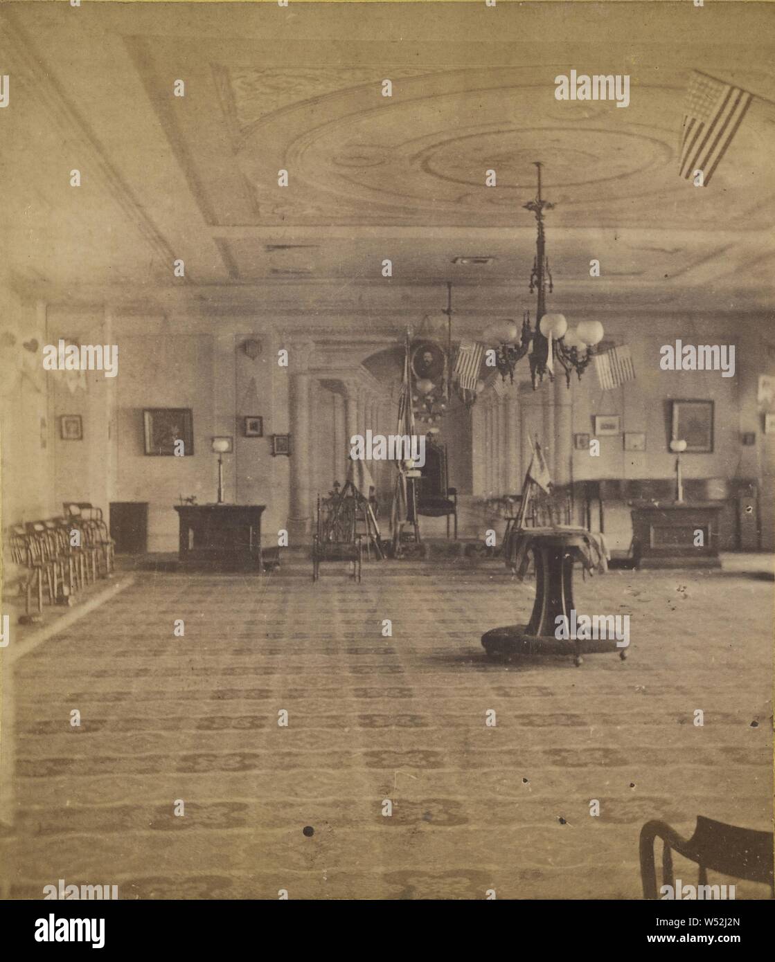 Interior of a Grand Army of the Republic building, Unknown maker ...