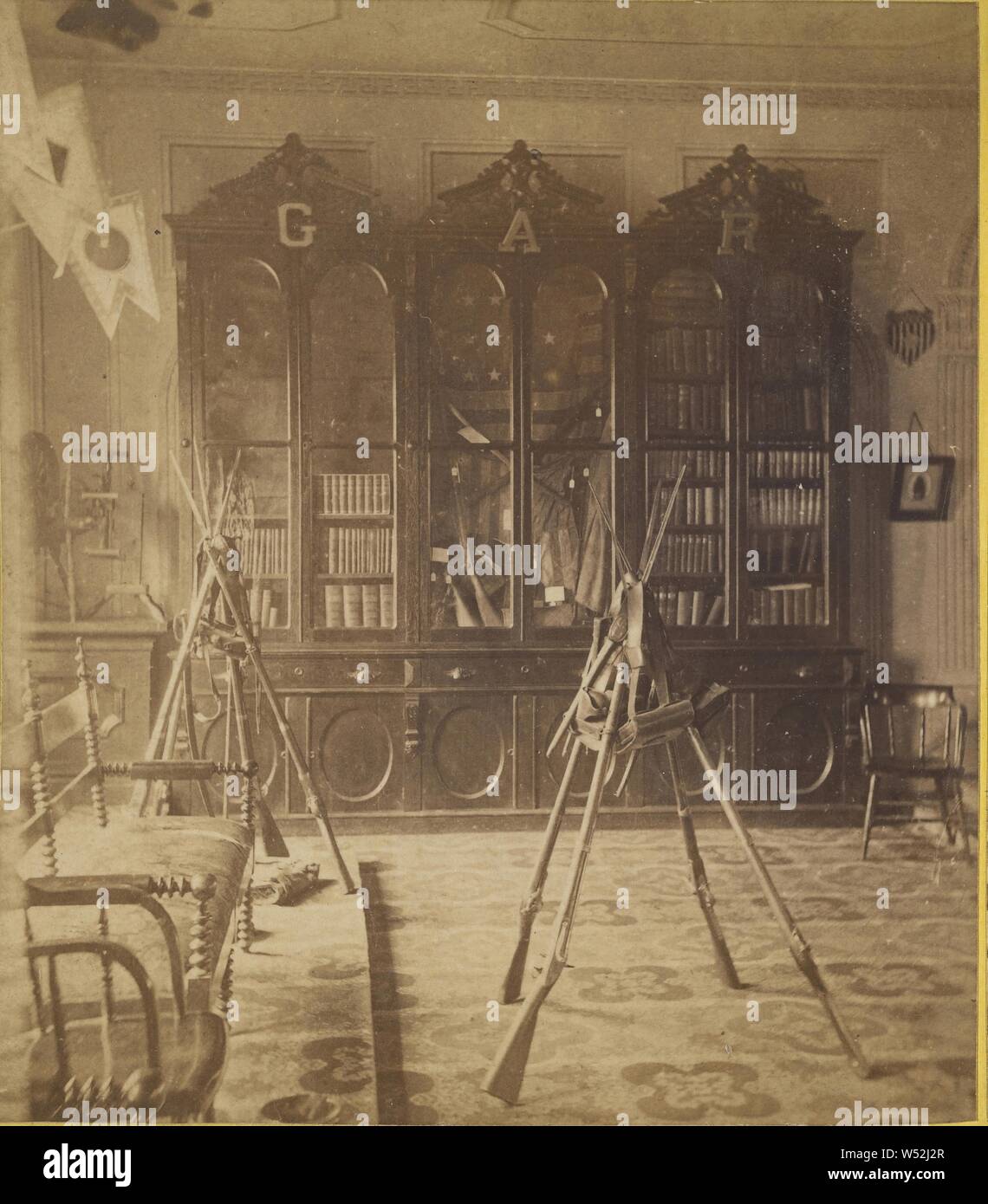 Interior of a Grand Army of the Republic building, Unknown maker ...