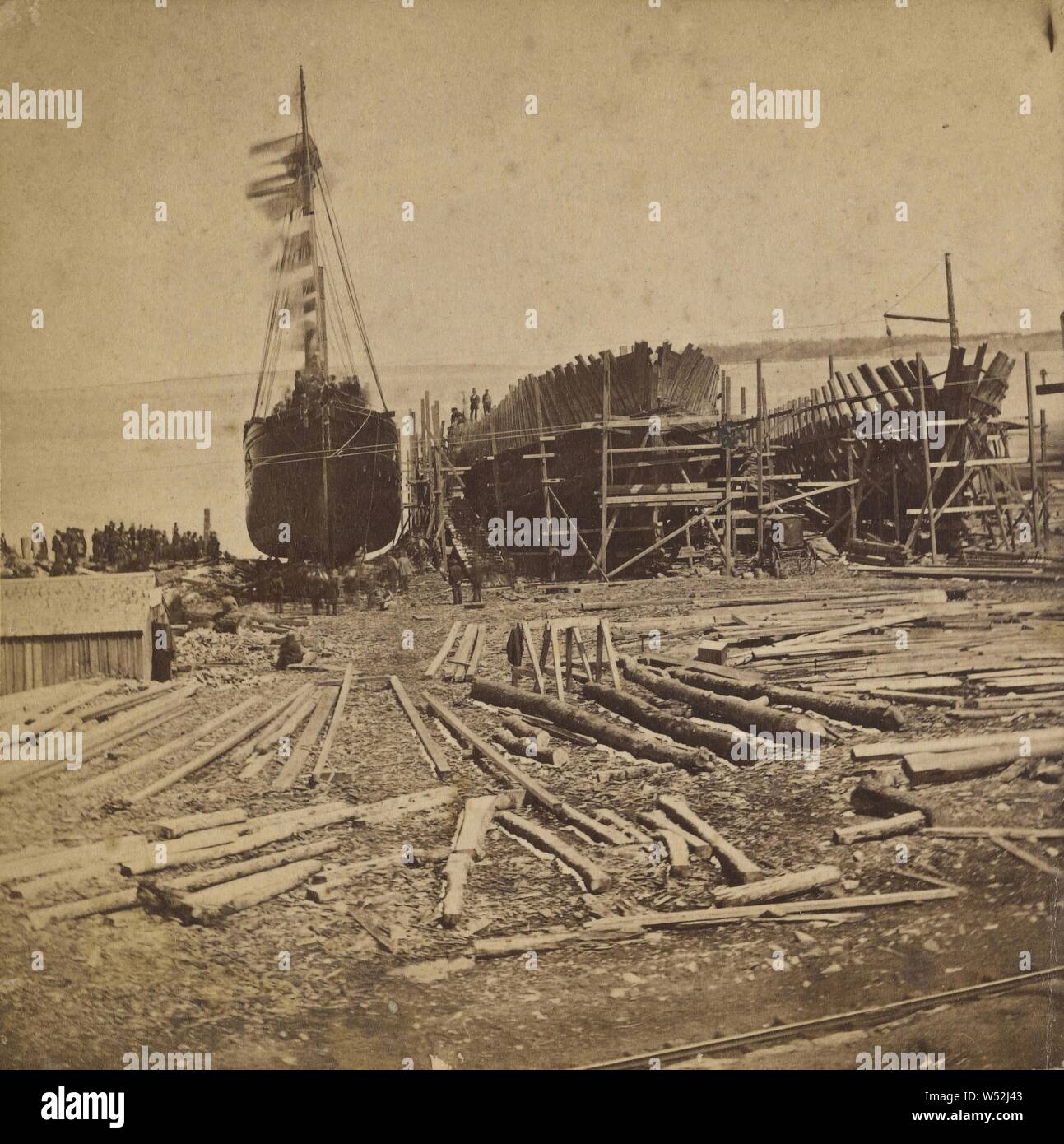 Shipyard, James O. Durgan (American, born about 1835), 1880s, Albumen ...
