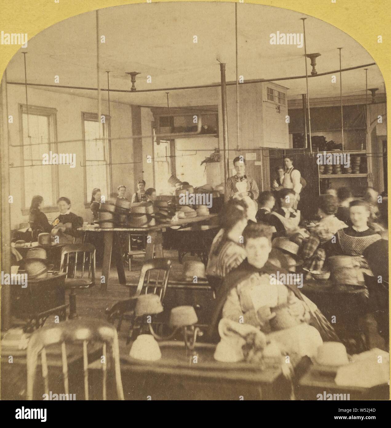 Sewing Hall. Union Straw Works. Foxboro, Mass., Unknown maker, American ...