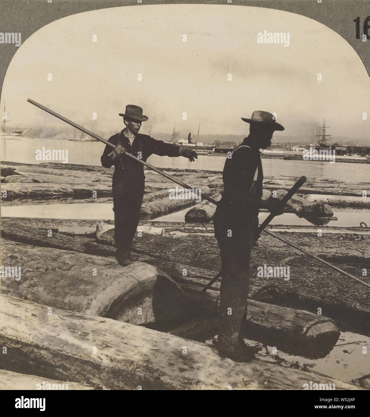 Log men, Unknown maker, American, about 1900, Gelatin silver print ...