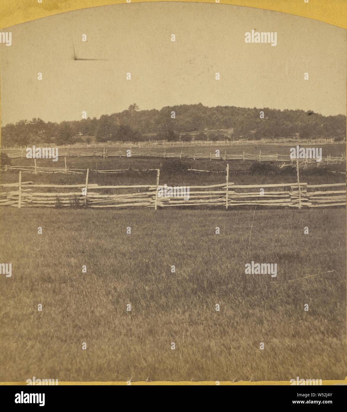 Field with fences, Unknown, about 1865, Albumen silver print Stock ...