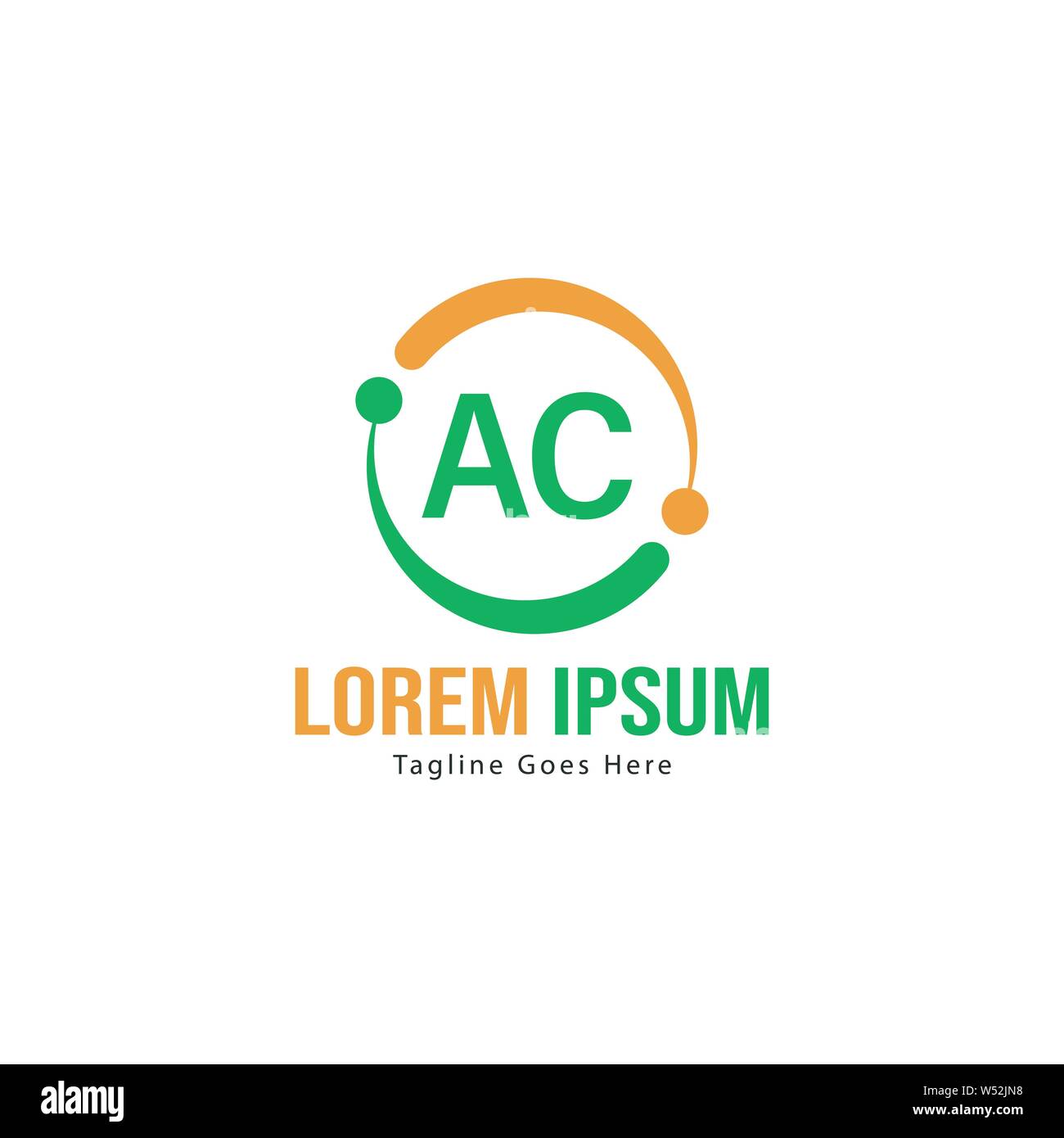 AC Letter Logo Design. Creative Modern AC Letters Icon Illustration ...