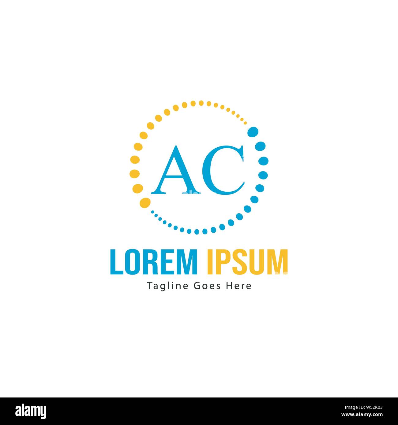 AC Letter Logo Design. Creative Modern AC Letters Icon Illustration ...