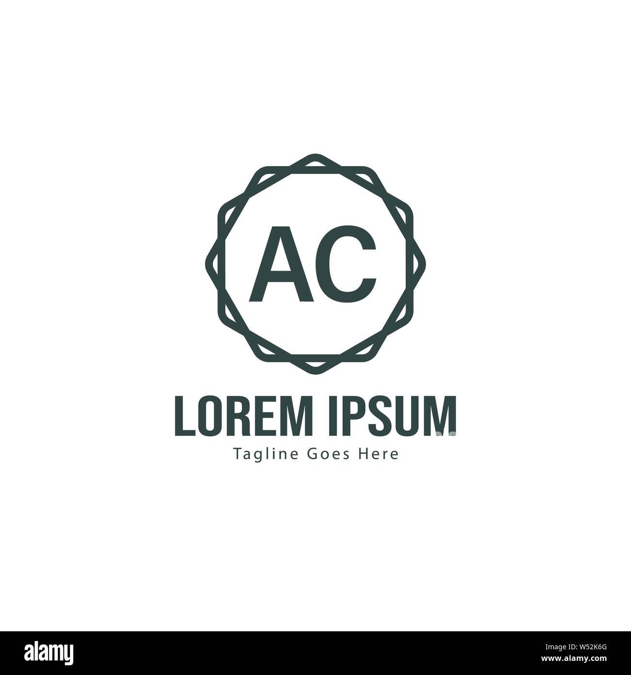 AC Letter Logo Design. Creative Modern AC Letters Icon Illustration ...