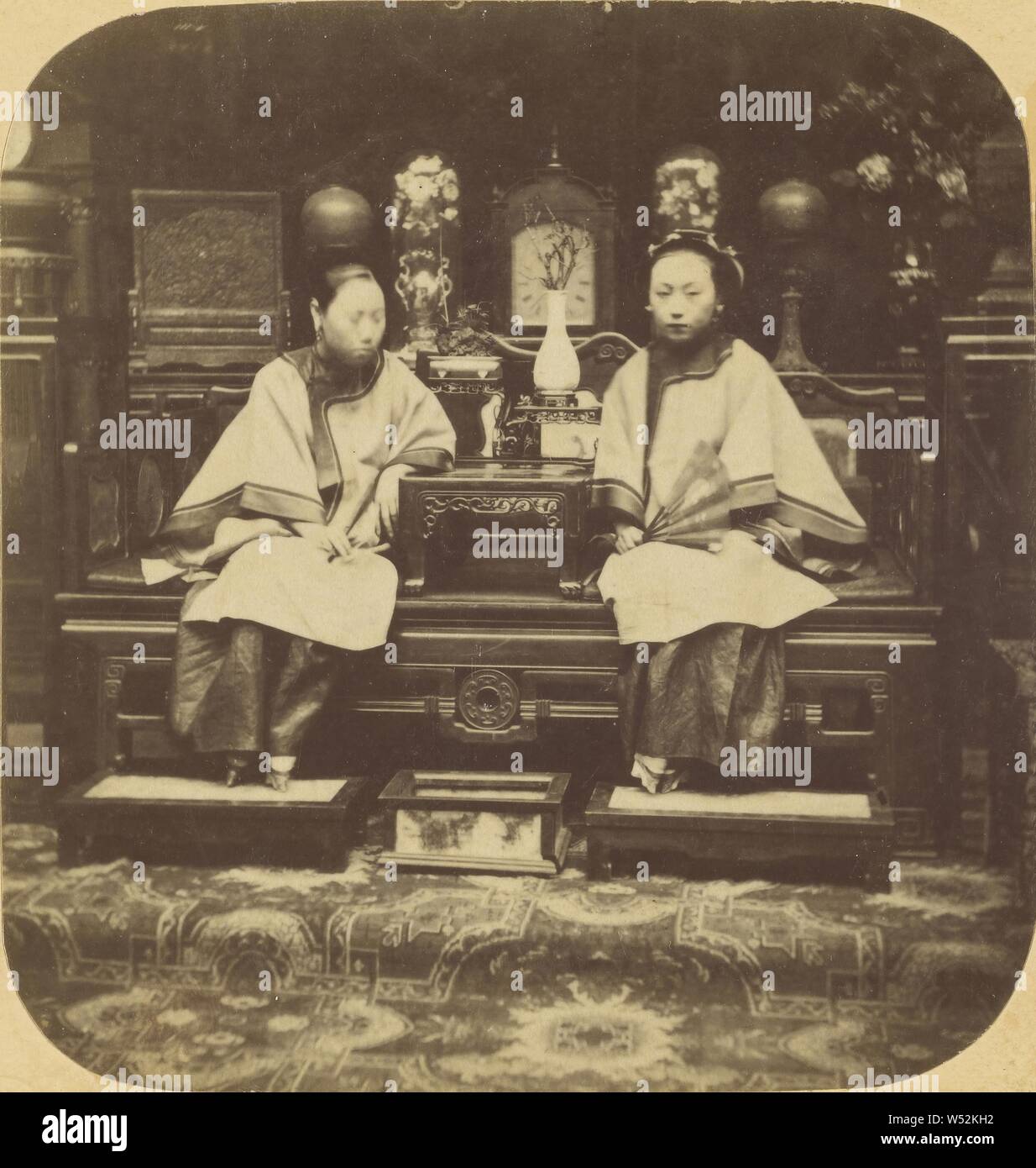 Canton. Two Chinese Ladies of Rank sitting for their Portraits., Pierre ...
