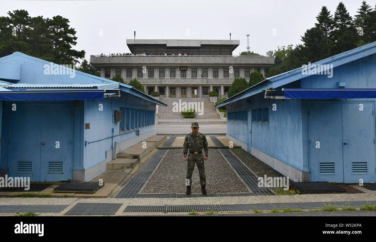 A North Korean facility at the truce village of Panmunjeom is pictured ...