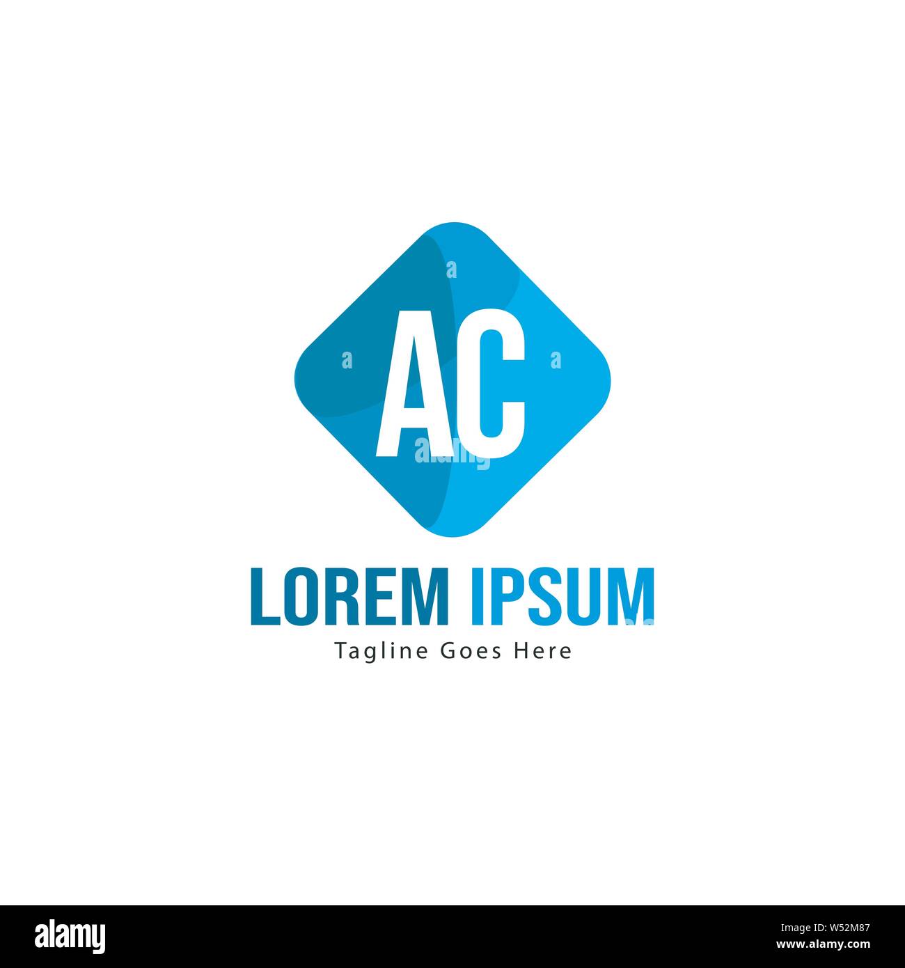 AC Letter Logo Design. Creative Modern AC Letters Icon Illustration ...