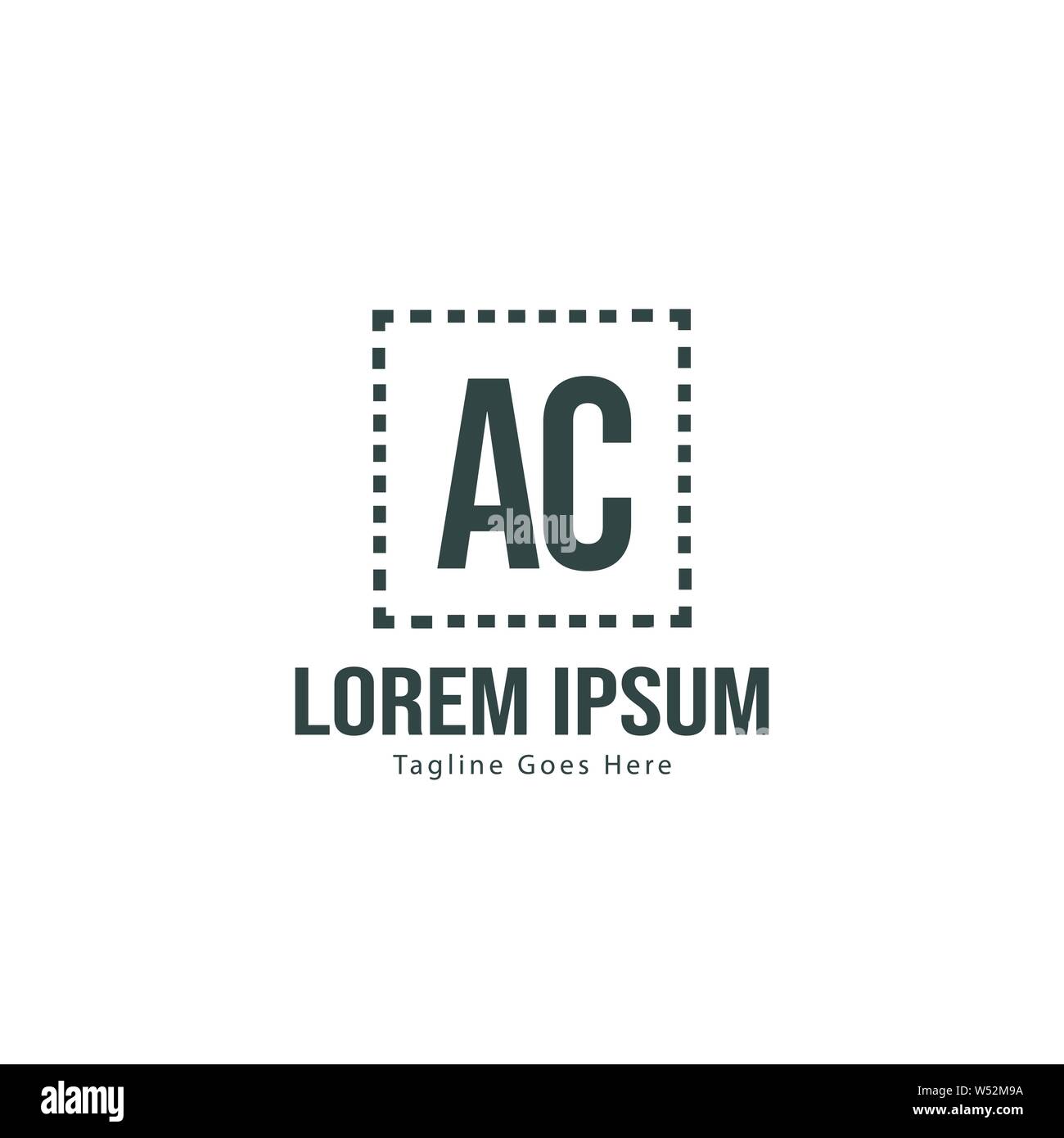 AC Letter Logo Design. Creative Modern AC Letters Icon Illustration ...