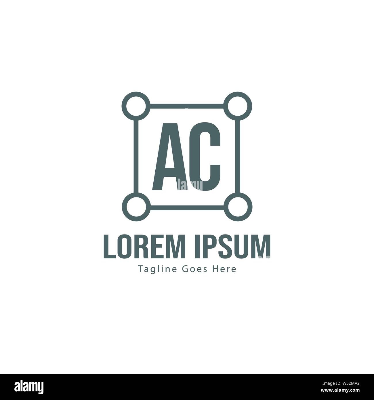 AC Letter Logo Design. Creative Modern AC Letters Icon Illustration ...