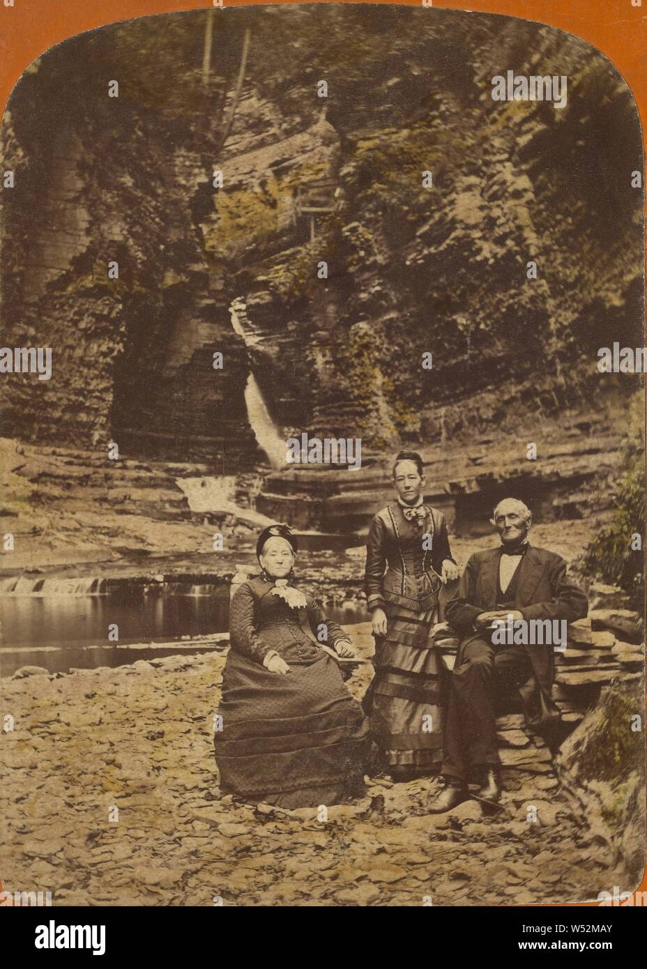 Older couple posed with possibly their daughter at Watkins, New York ...