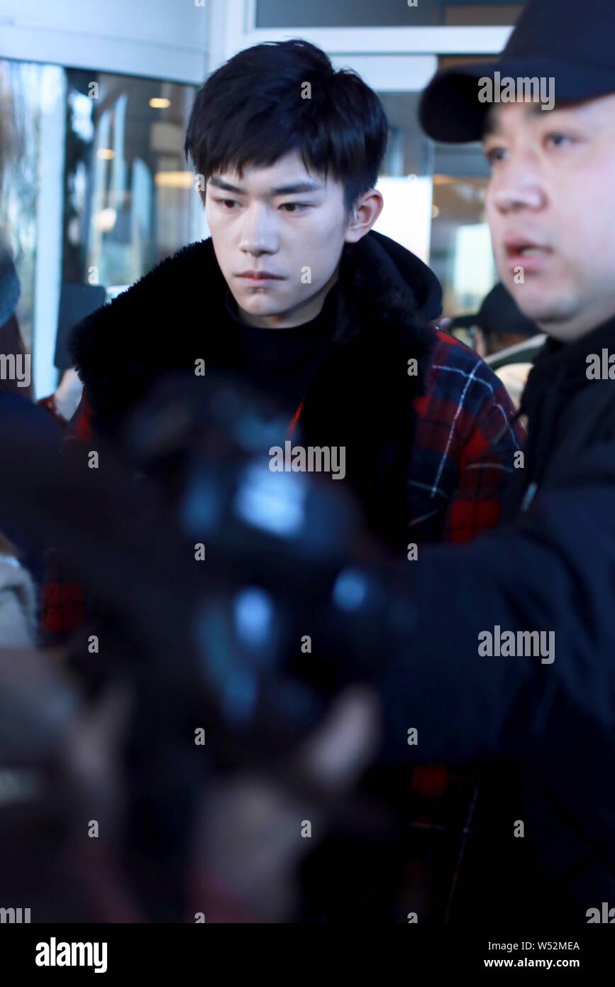 Jackson Yee or Yi Yangqianxi of Chinese boy group TFBoys arrives for a ...