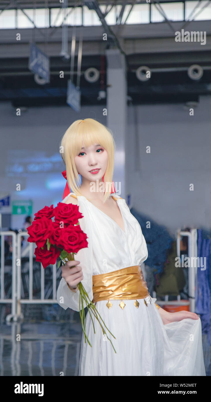 A cosplayer poses during the Hangzhou Cosplay Cultural Festival in ...