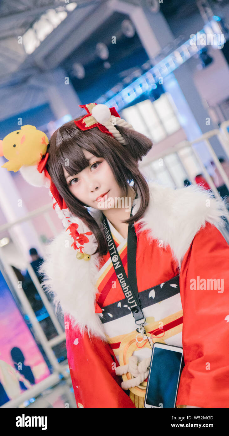 A cosplayer poses during the Hangzhou Cosplay Cultural Festival in ...