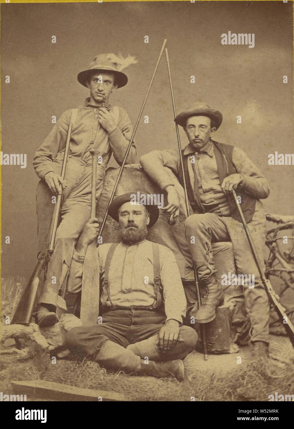 Posed portrait of three farmers, George W. Carter (American, 1848 ...