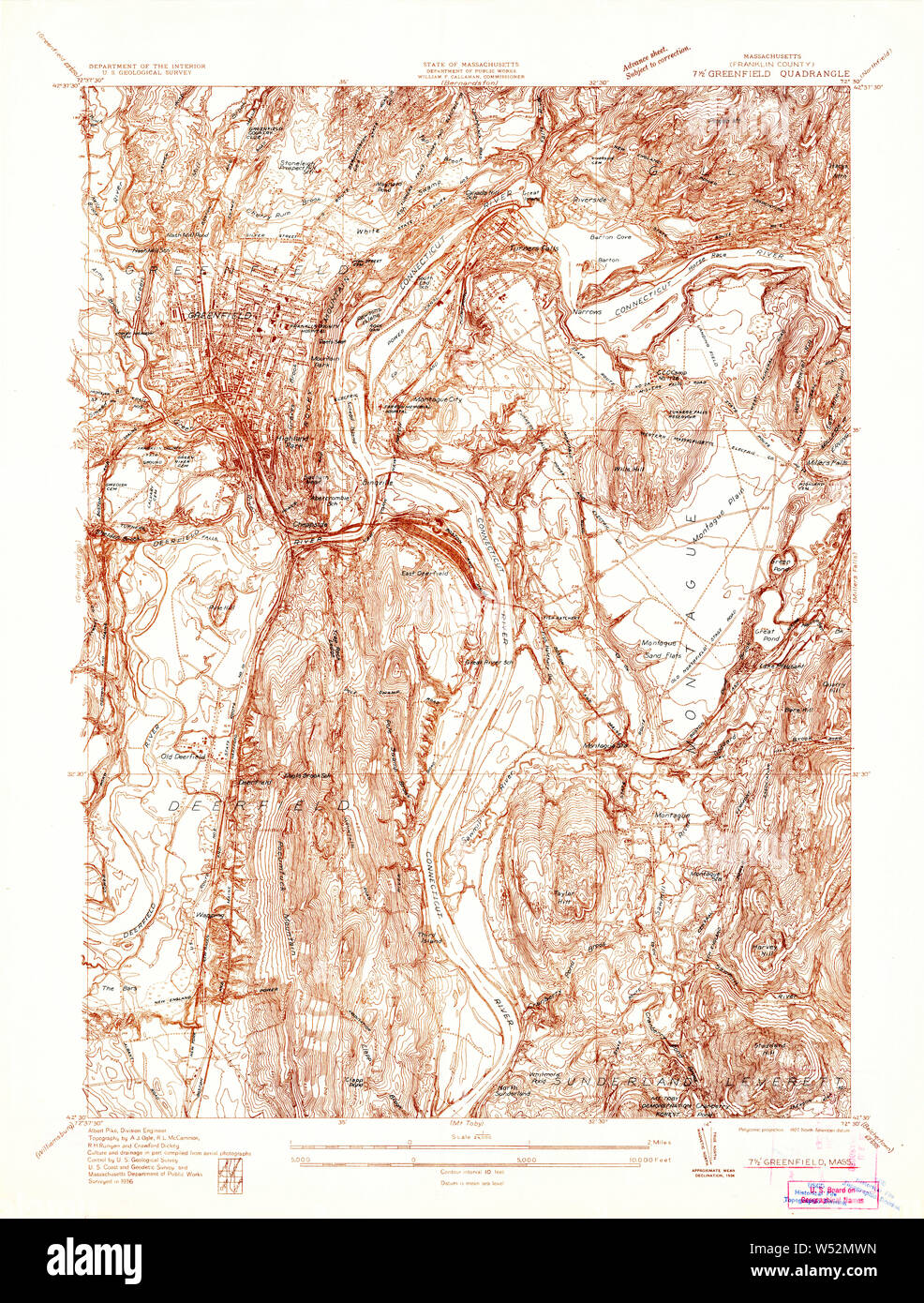 Map of greenfield hi-res stock photography and images - Alamy