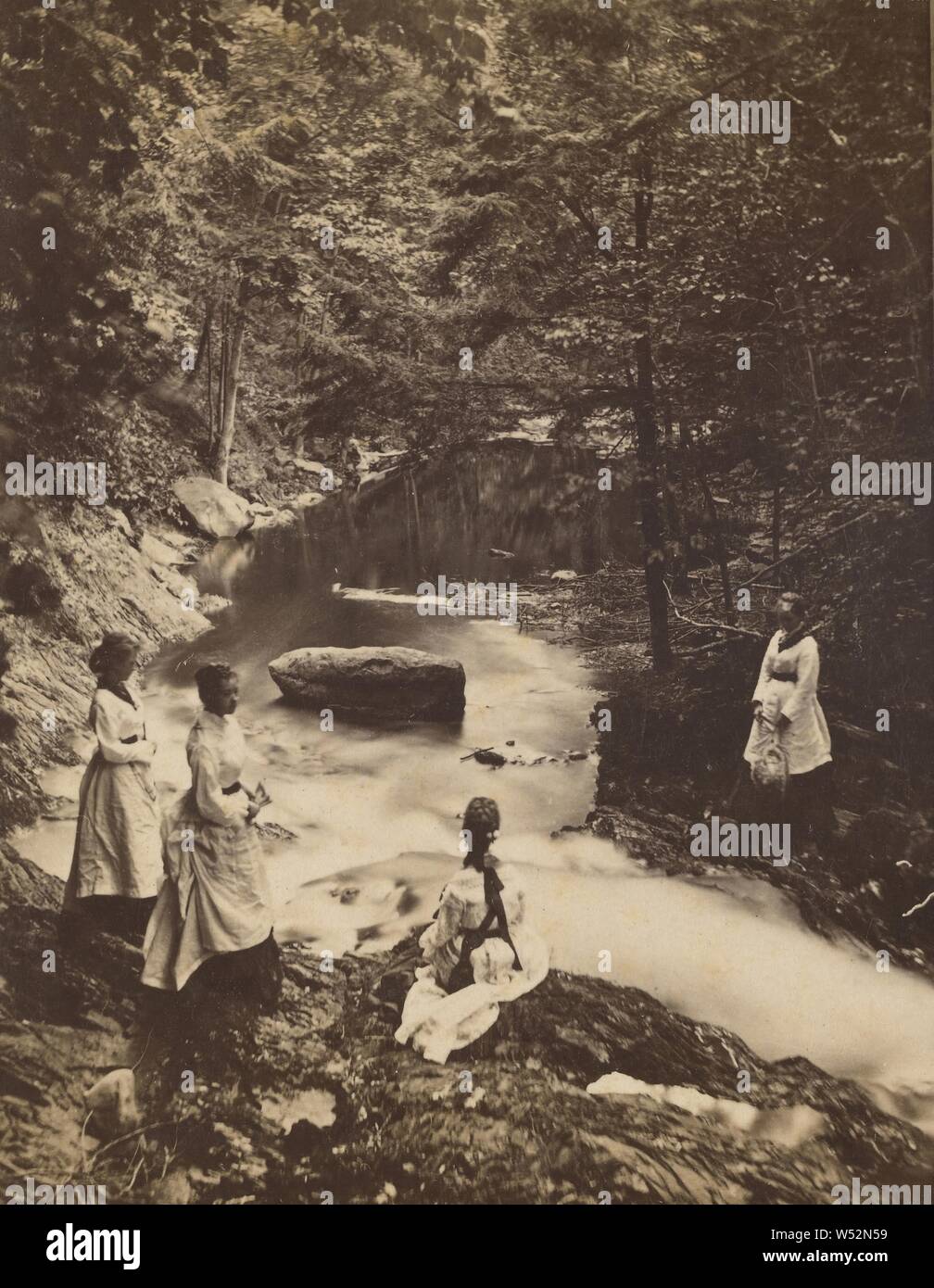 The Pool in Glen below Bridge, Cornwall. Hudson River, Joshua W ...