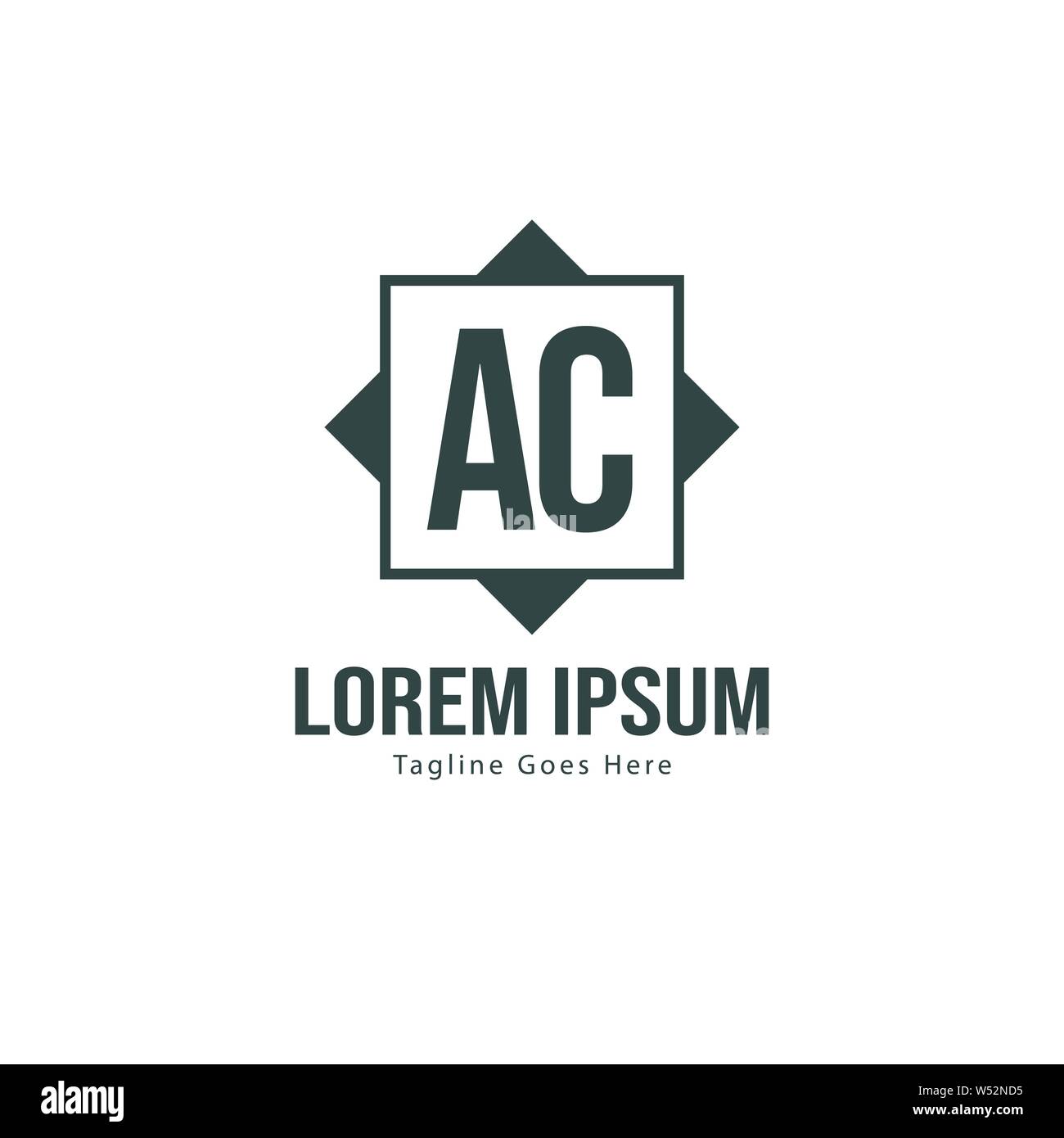 AC Letter Logo Design. Creative Modern AC Letters Icon Illustration ...