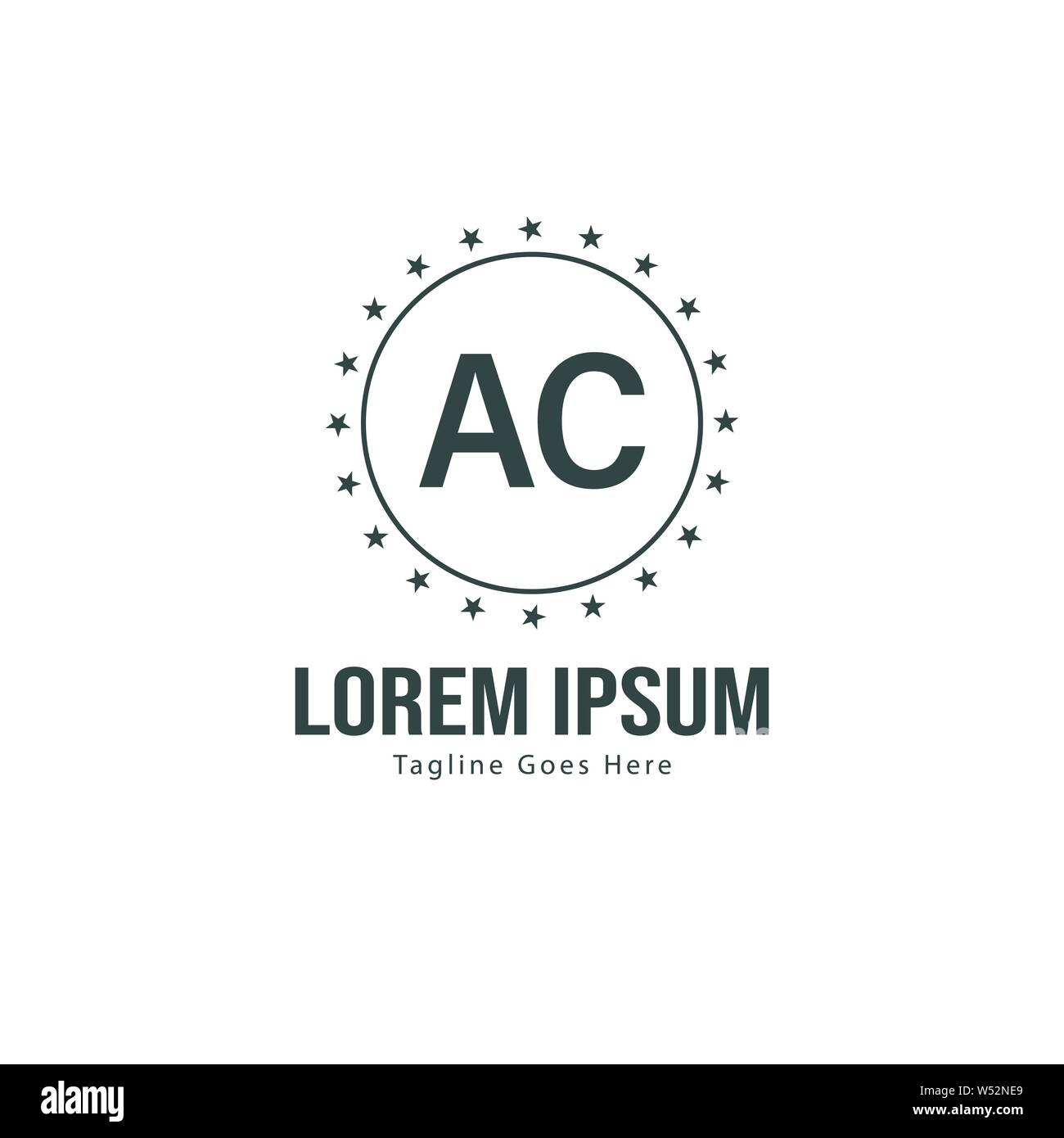 AC Letter Logo Design. Creative Modern AC Letters Icon Illustration ...