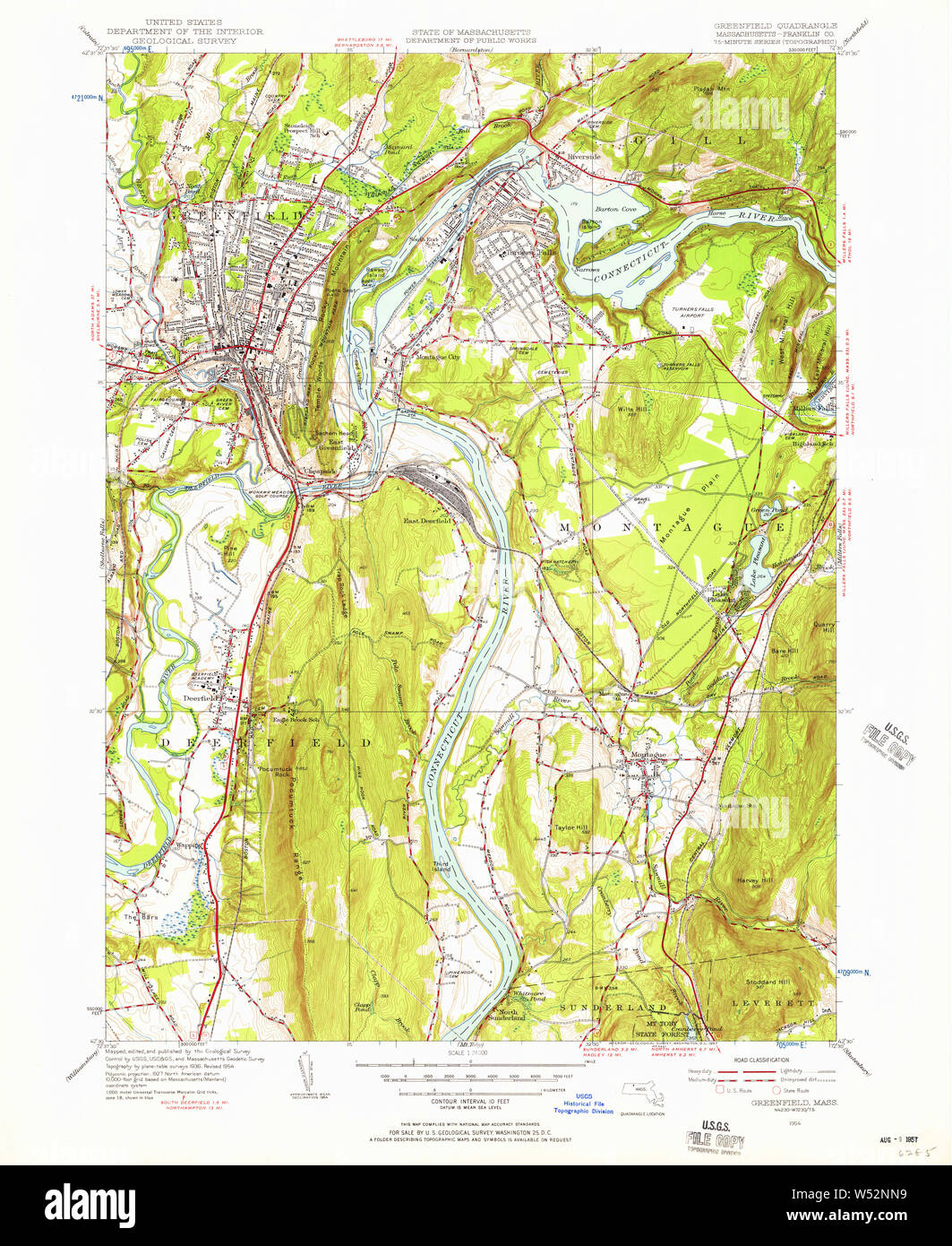 Greenfield massachusetts map hi-res stock photography and images - Alamy