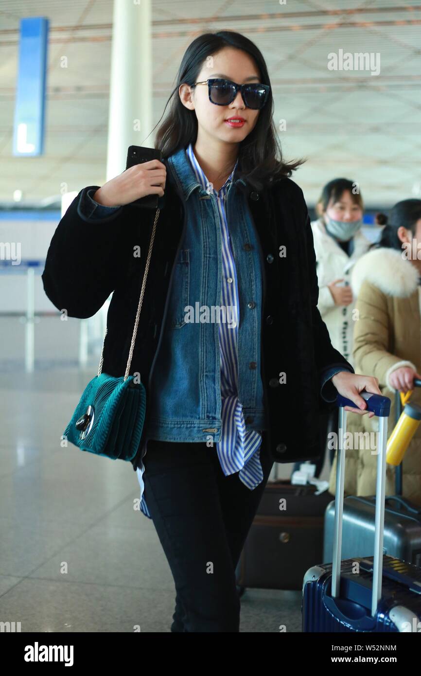 Chinese model and actress Zhang Zilin is pictured at the Beijing ...