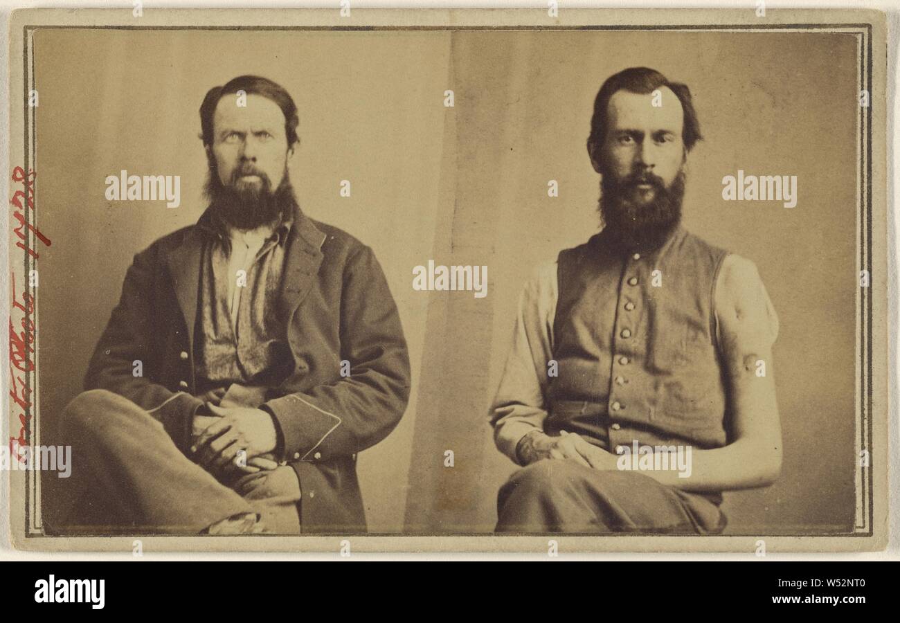 Two unidentified Civil War victim seated, Attributed to William H. Bell ...