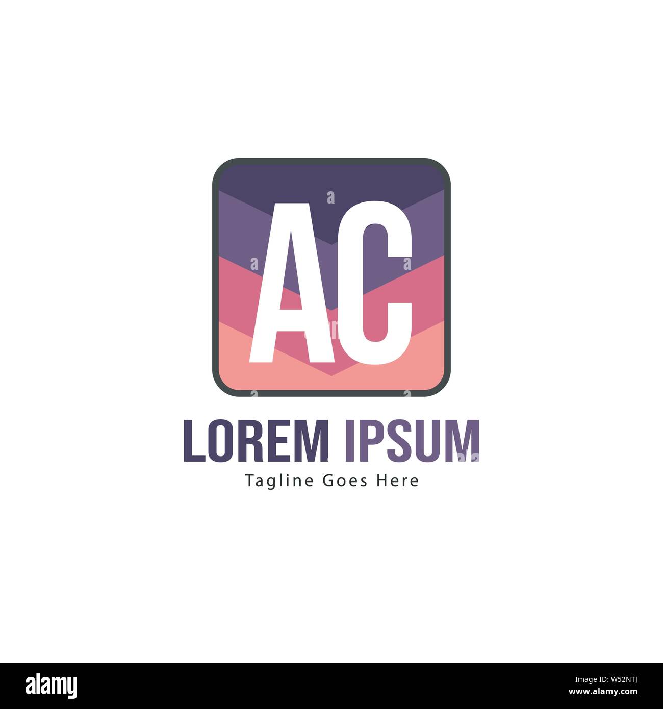 AC Letter Logo Design. Creative Modern AC Letters Icon Illustration ...